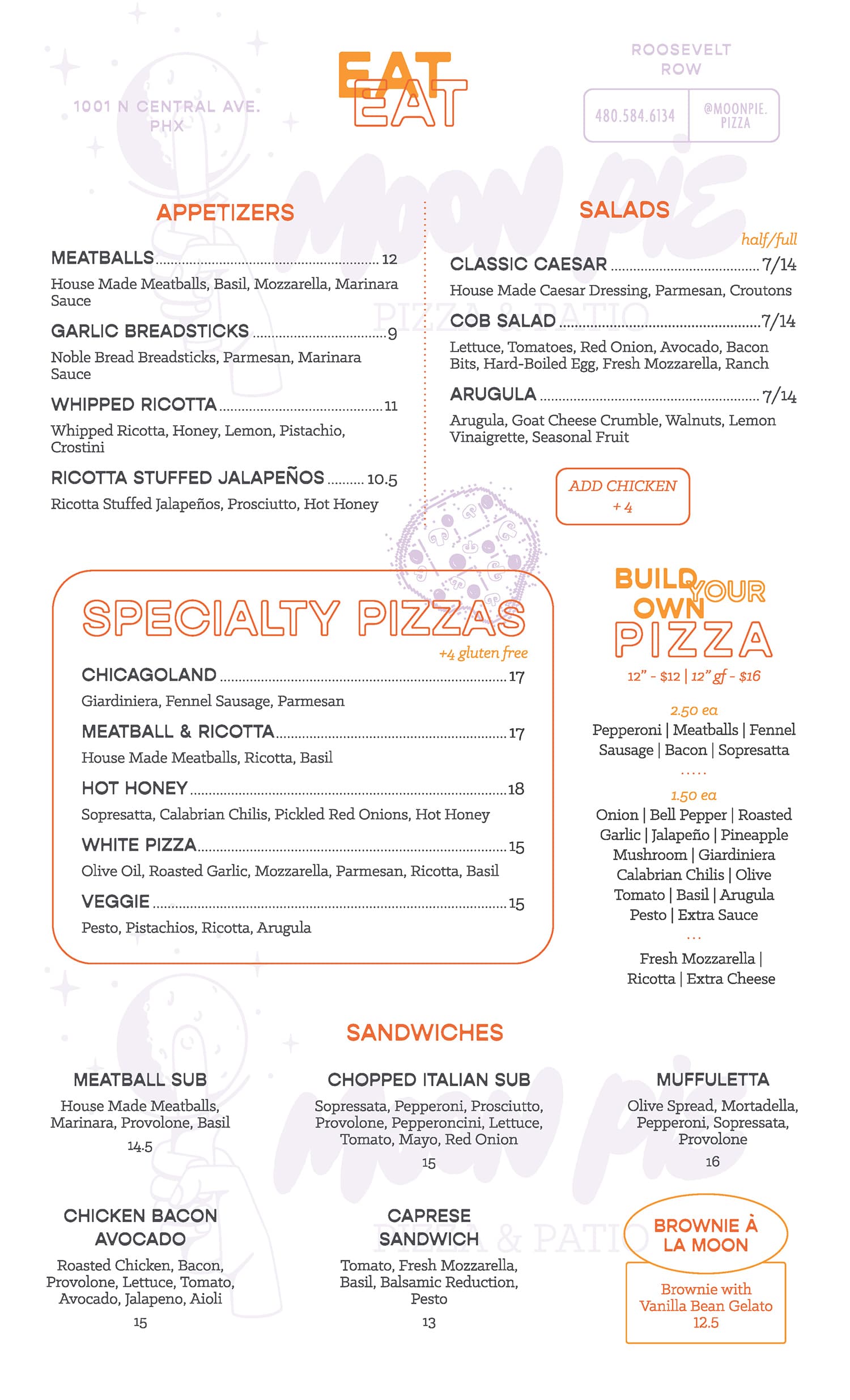 Discover Moon Pie's Late-Night Food Menu - Downtown Phoenix's Culinary Gem